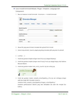 Tutorial joomla versi 1.5.3 | PDF