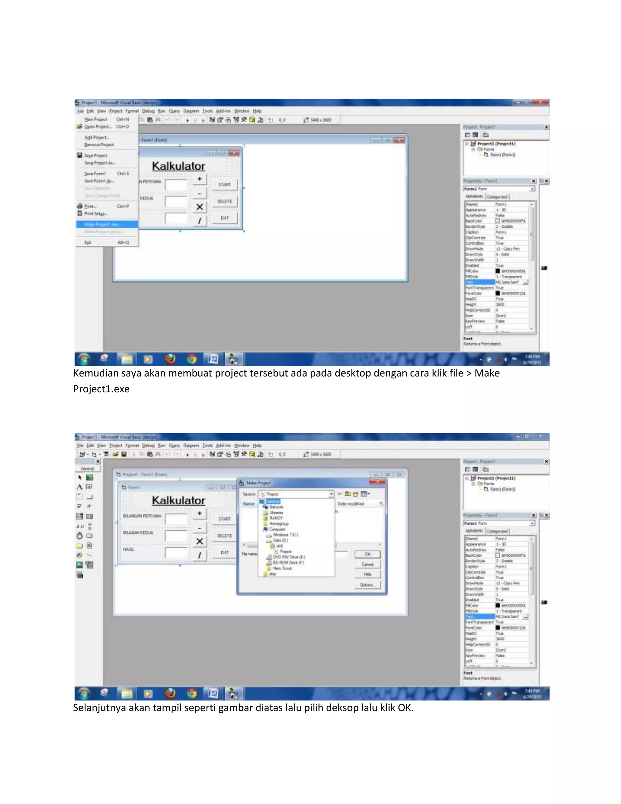 Tutorial kalkulator sederhana | DOCX