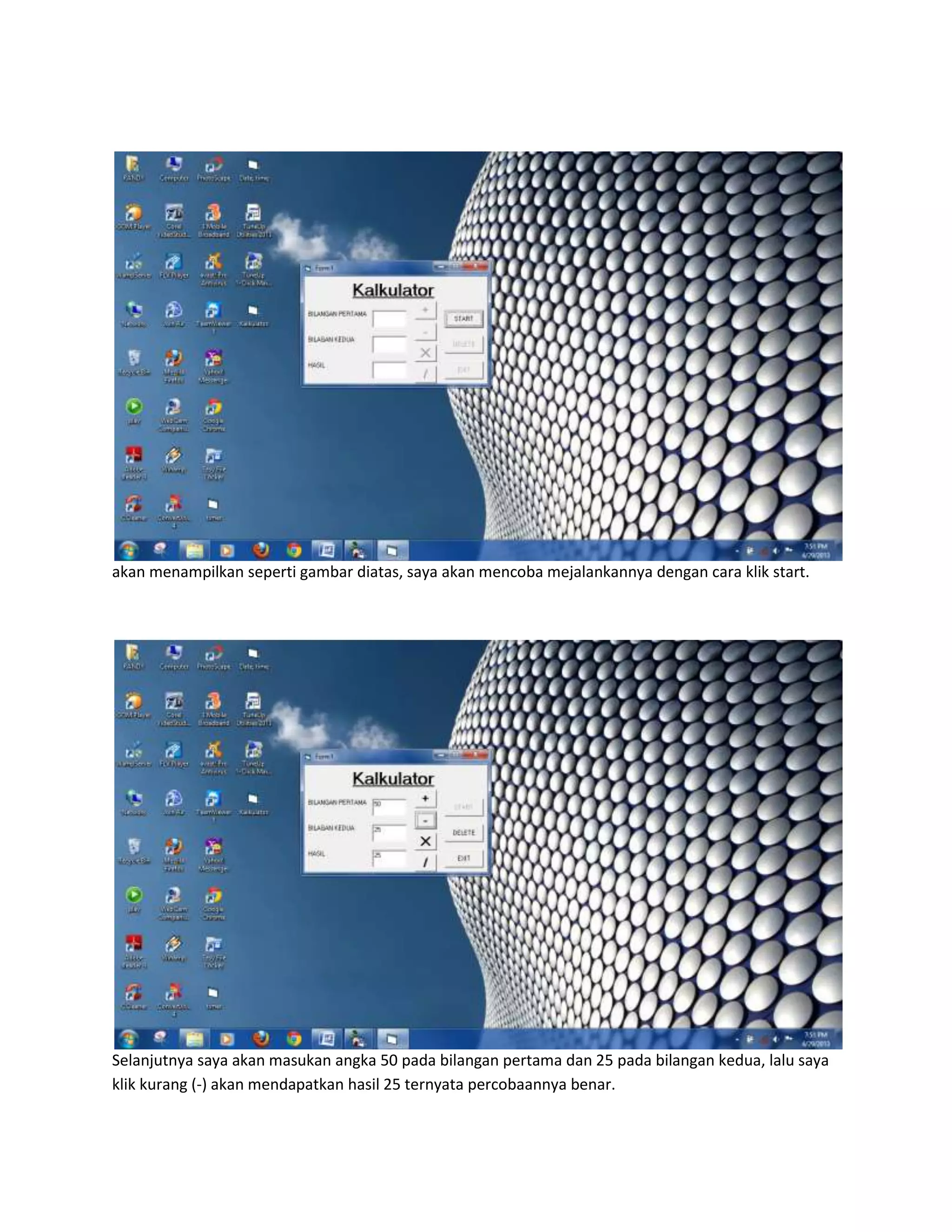 Tutorial kalkulator sederhana | PDF