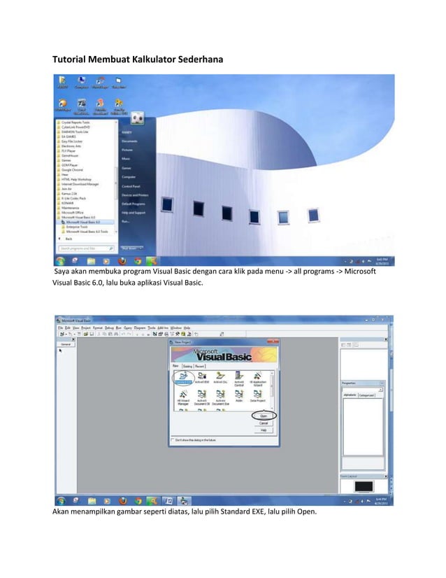 Tutorial kalkulator sederhana | PDF