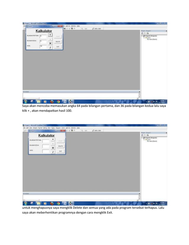 Tutorial kalkulator sederhana | PDF