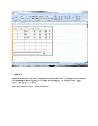 Tutorial kasir excel | PDF