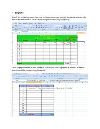 Tutorial kasir excel | PDF