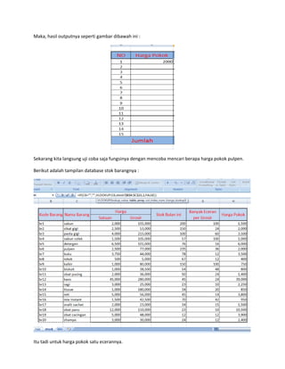 Tutorial kasir excel | PDF