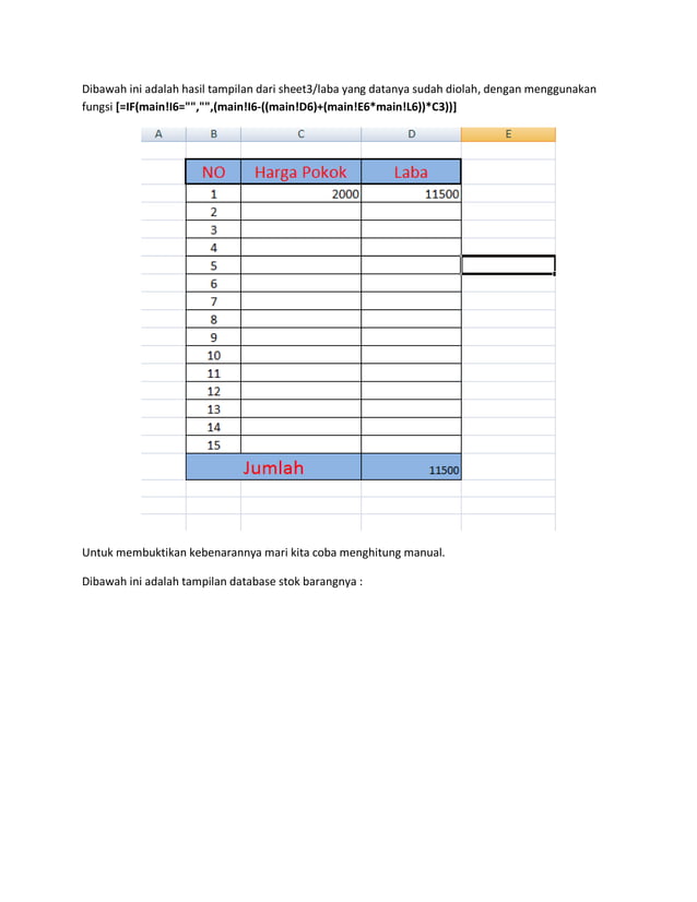 Tutorial kasir excel | PDF
