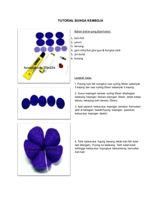 Tutorial kerongsang felt | DOCX