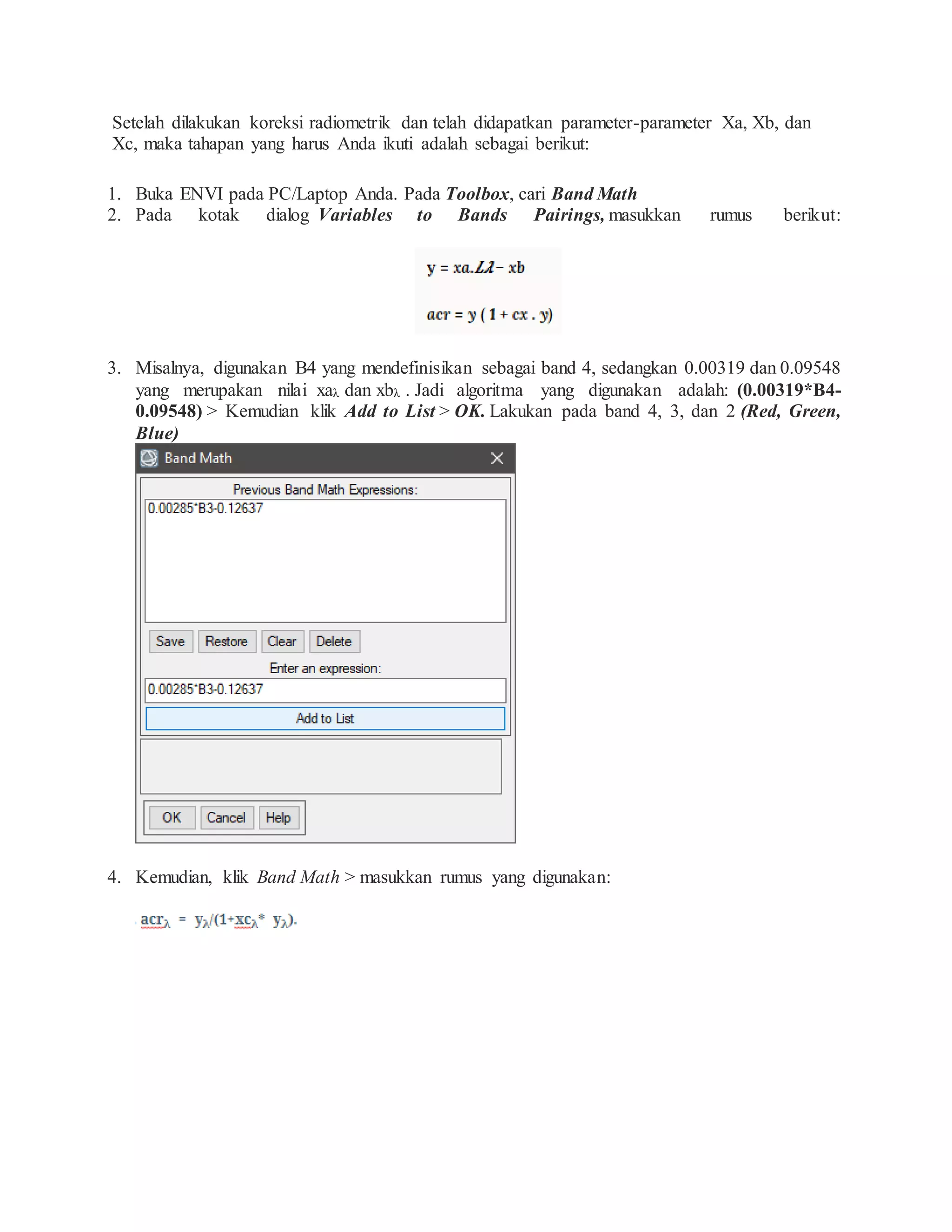 Tutorial Koreksi Atmosfer 6 SV | DOCX