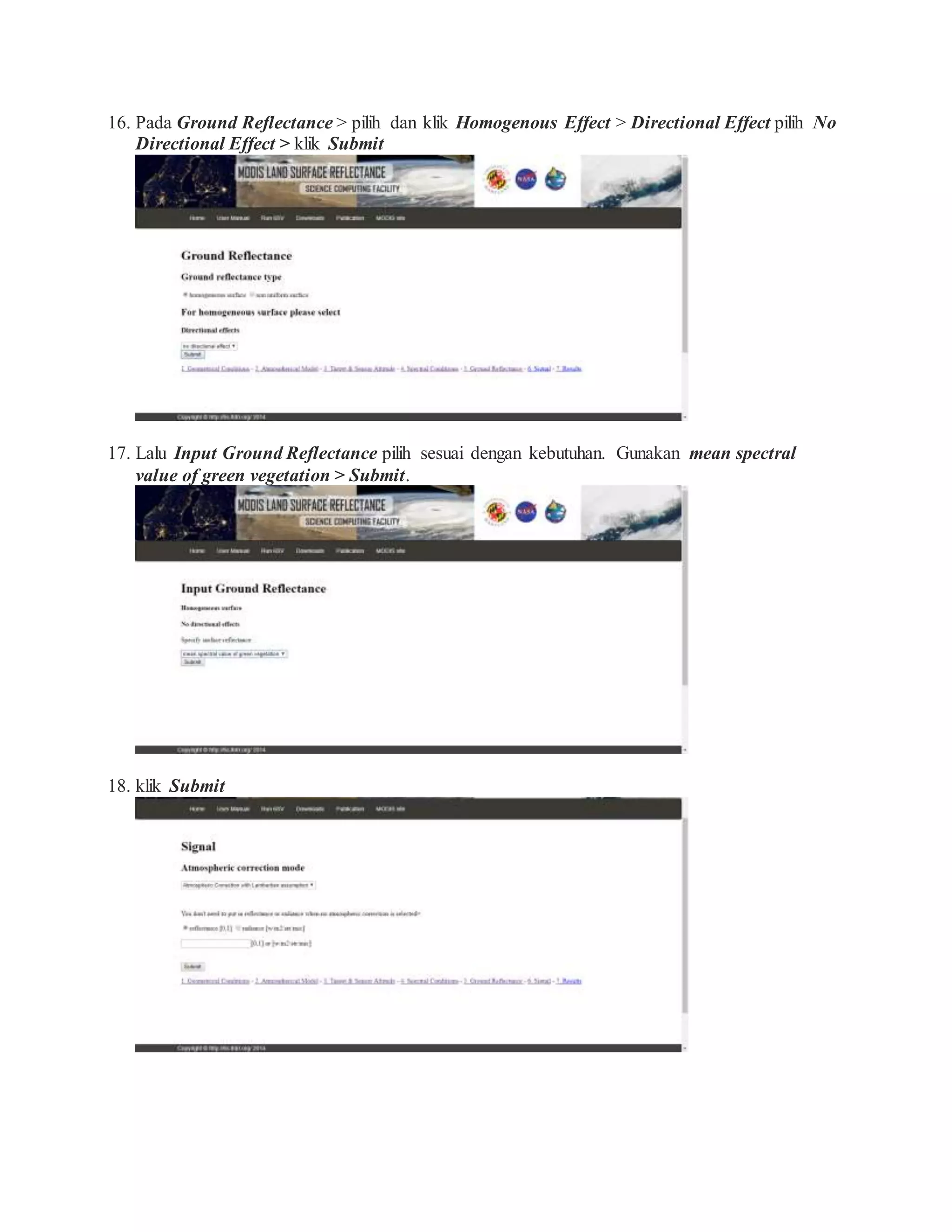 Tutorial Koreksi Atmosfer 6 SV | DOCX