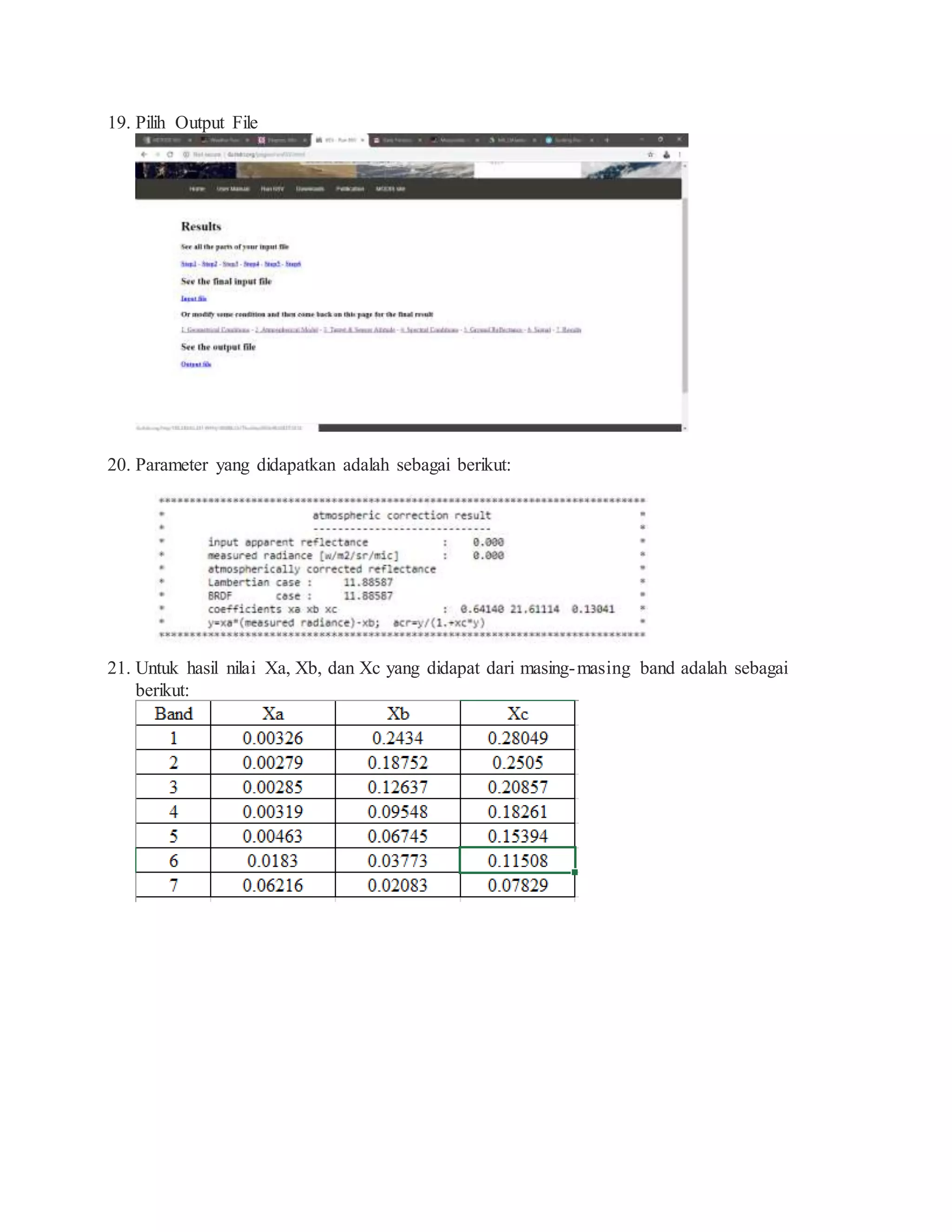 Tutorial Koreksi Atmosfer 6 SV | DOCX