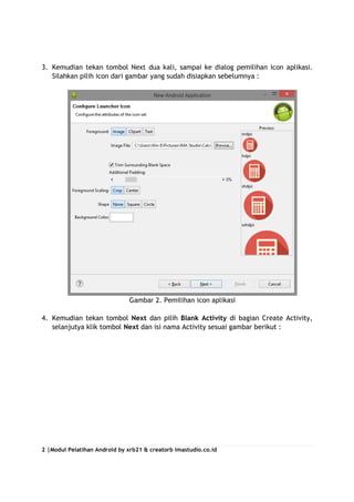 Tutorial Lengkap Cara Membuat Aplikasi Android Sederhana | PDF
