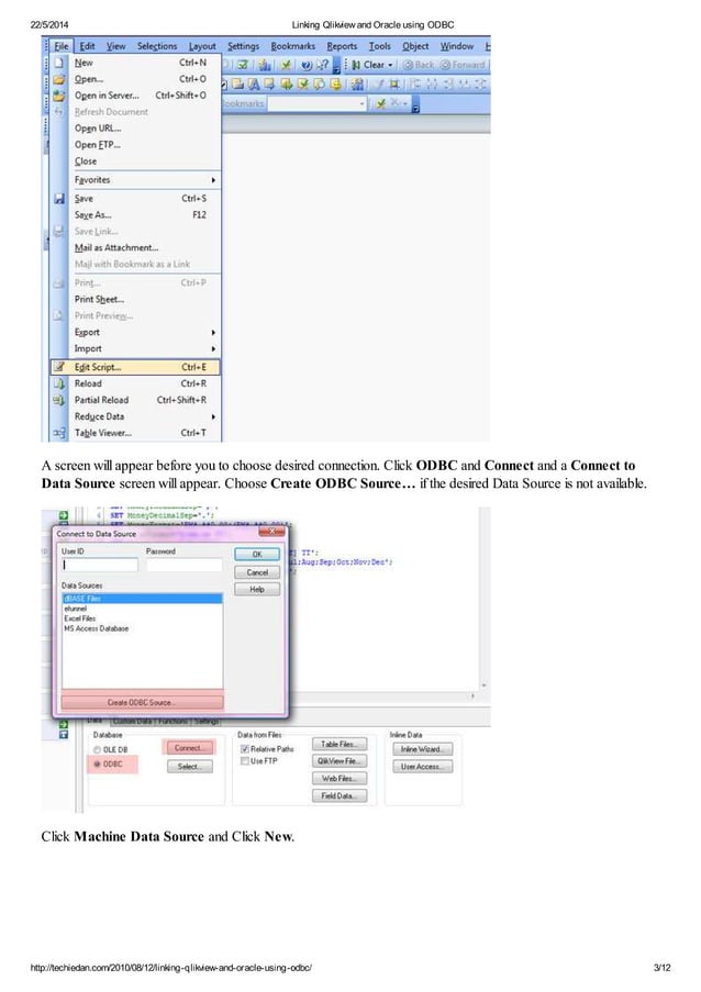 Tutorial ligar qlik_view_oracle | PDF
