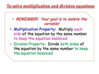 Tutorial linear equations and linear inequalities | PPTX