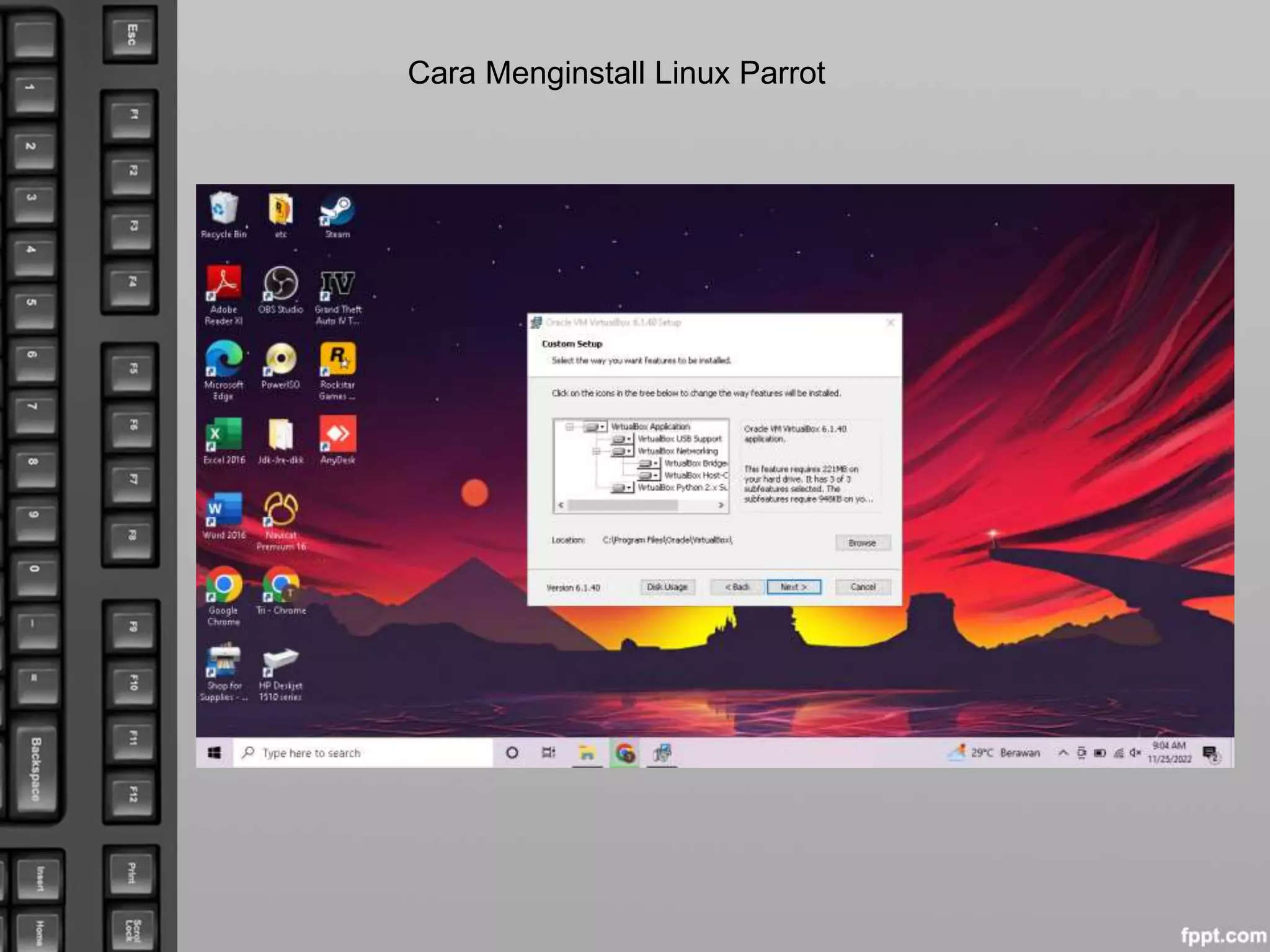 tutorial linux parrot- sistem operasi kelompok 5 C.ppt | Free Download