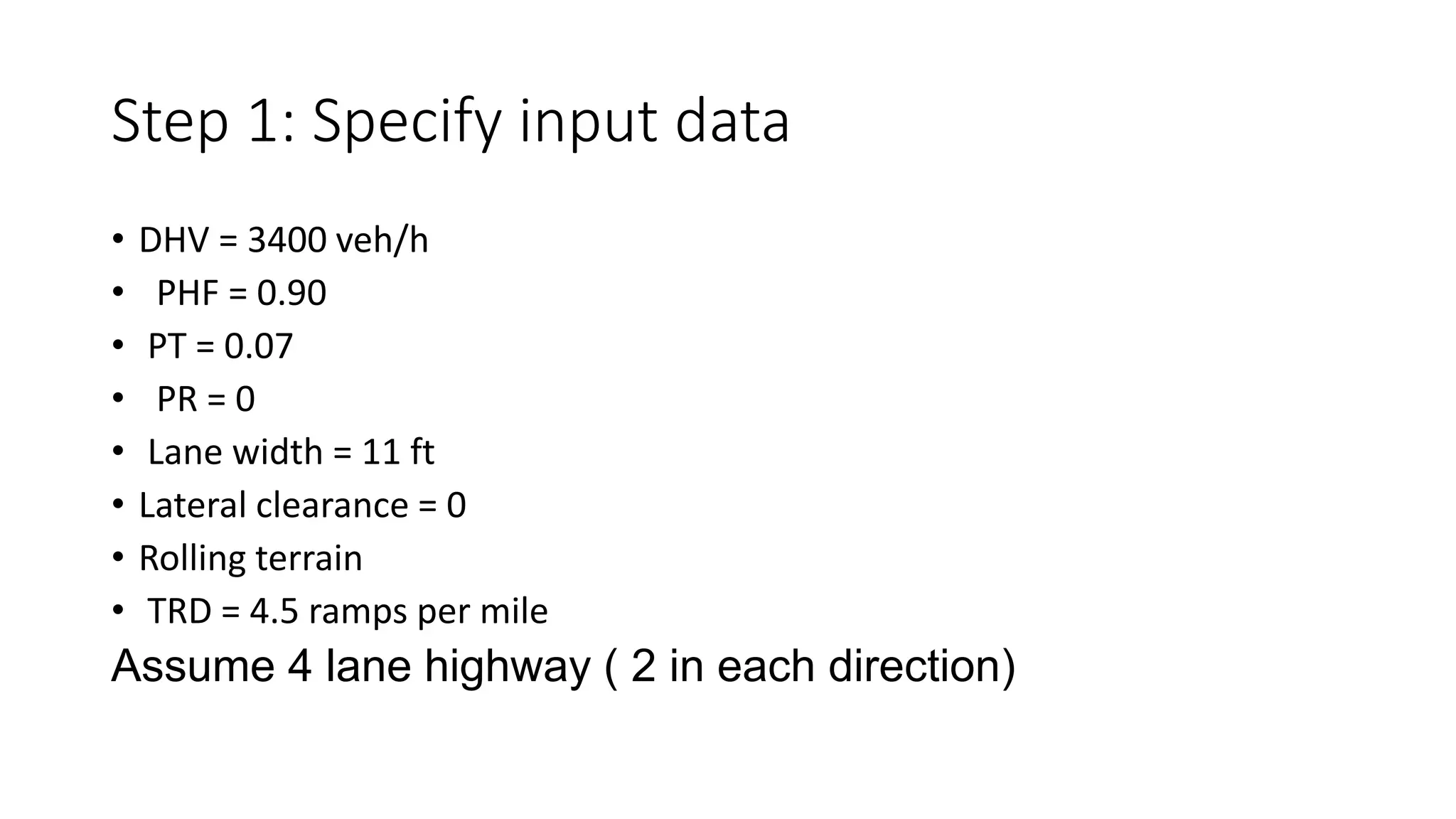 Highway LOS - Freeway-- Multilane -- highway class 2 & 3 Housam Siyoufi ...