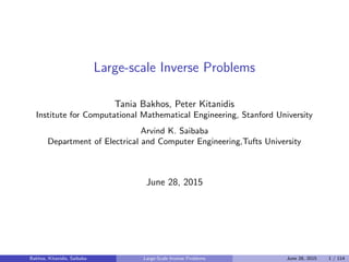 Large-Scale Inverse Problems | PPT