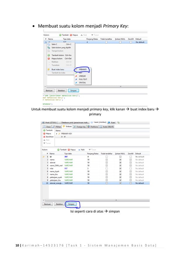 Install MariaDB pada WINDOWS, Konfigurasi, DDL, dan DML | PDF