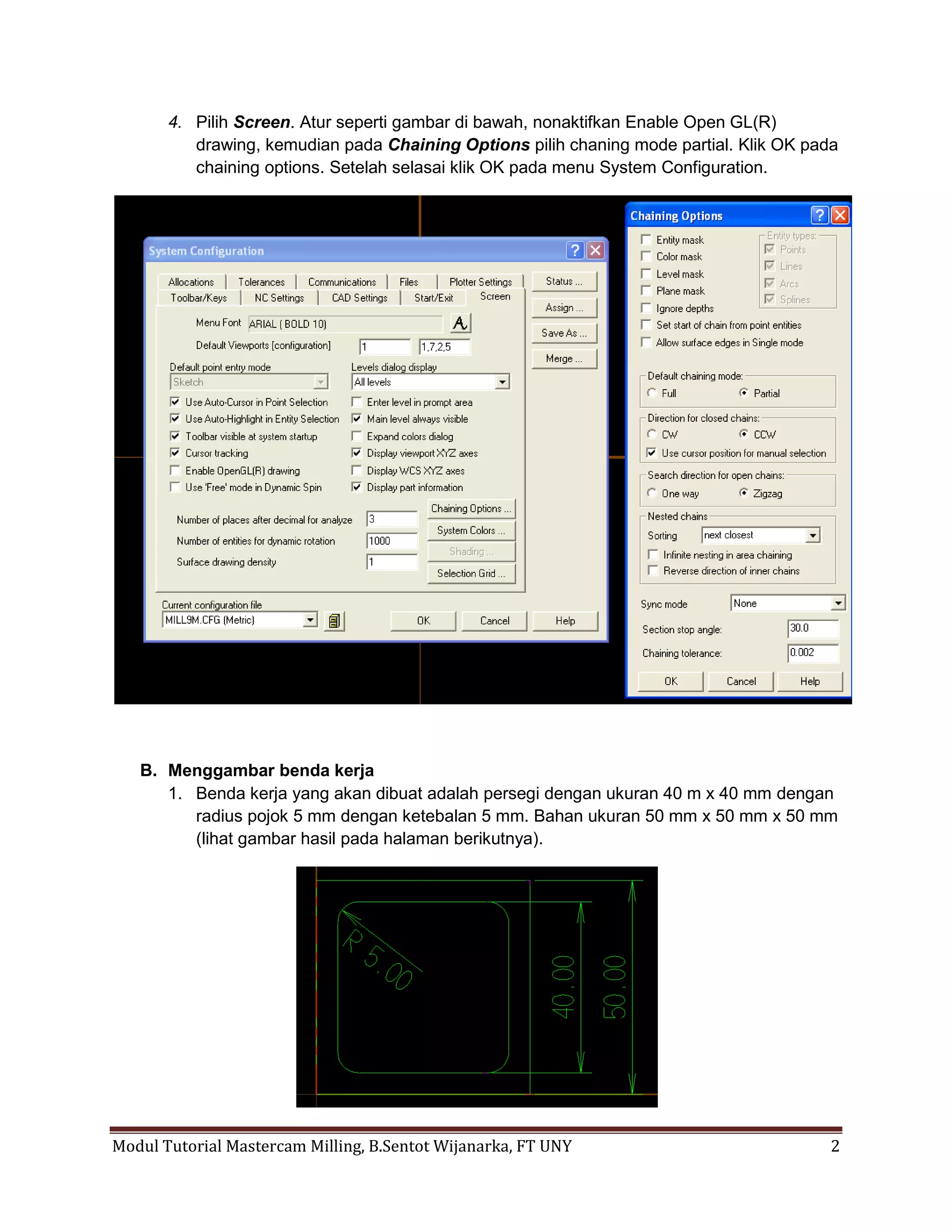 Tutorial mastercam milling 9 untuk pemula1 | PDF
