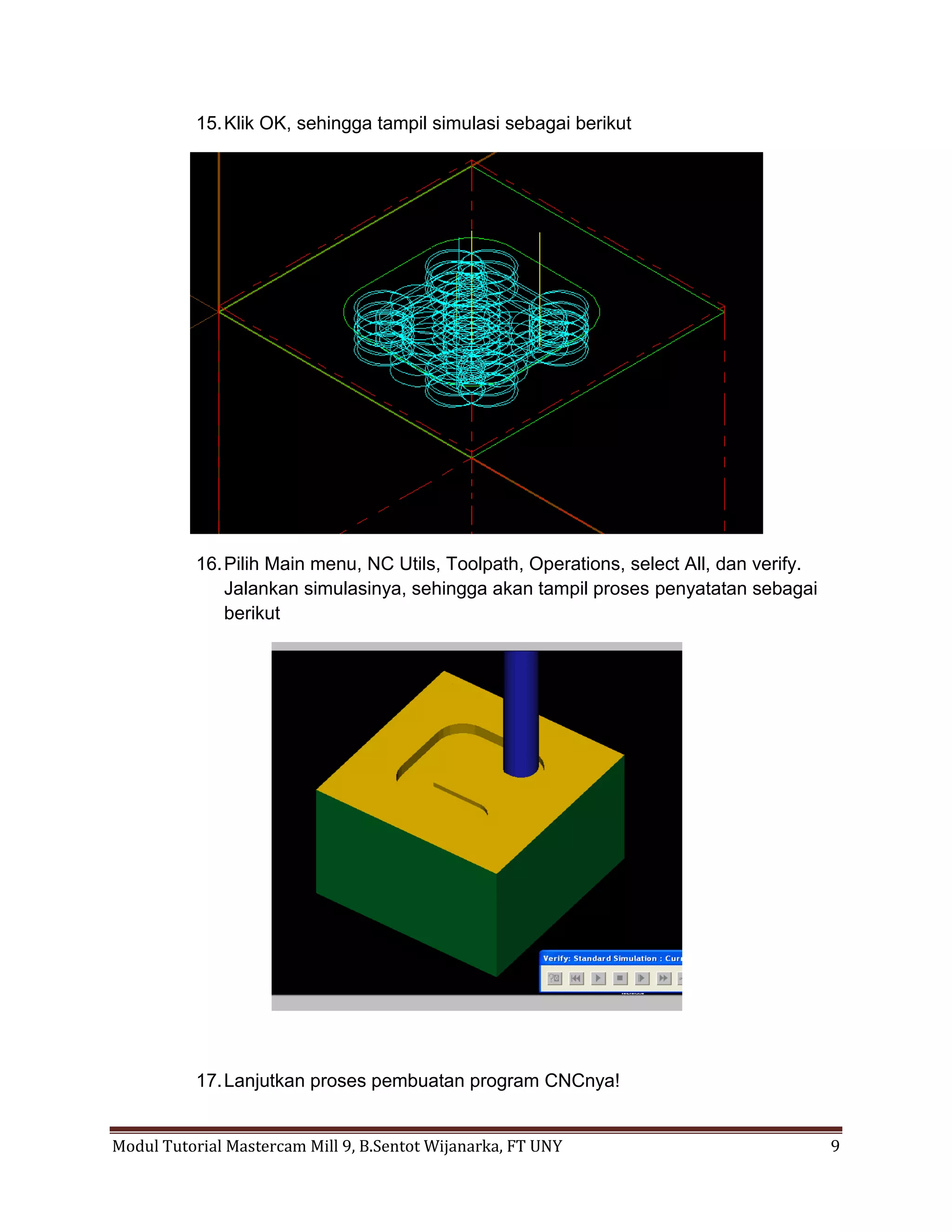 Tutorial mastercam milling 9 untuk pemula2 | PDF