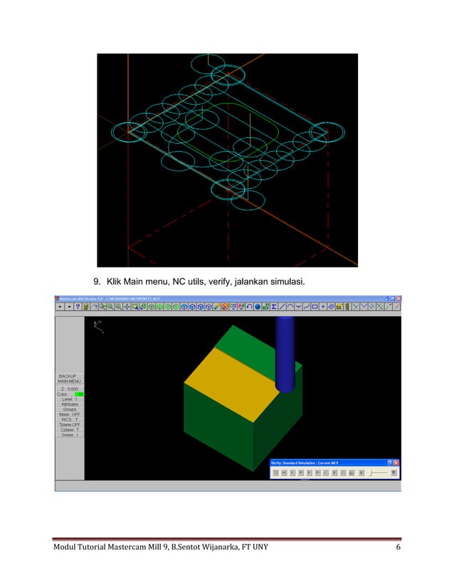 Tutorial mastercam milling 9 untuk pemula2 | PDF