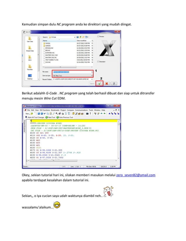 Tutorial mastercam x wire | PDF