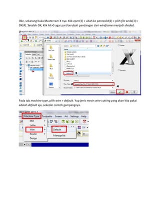 Tutorial mastercam x wire | PDF