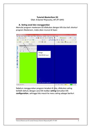 Tutorial master cam x3 for beginers | PDF