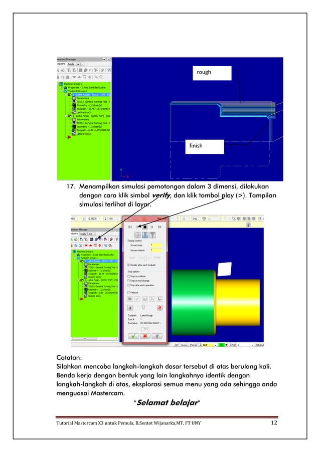 Tutorial master cam x3 for beginers | PDF