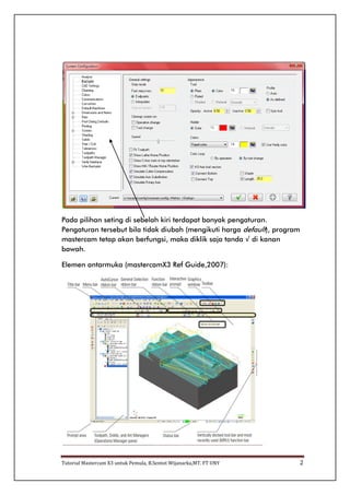 Tutorial master cam x3 for beginers | PDF