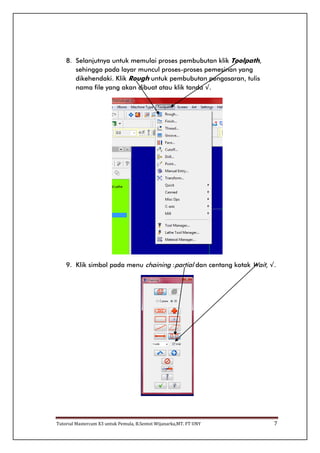 Tutorial master cam x3 for beginers | PDF