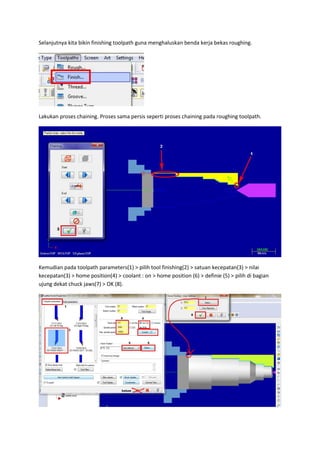 Tutorial mastercam x ; bubut cnc | PDF