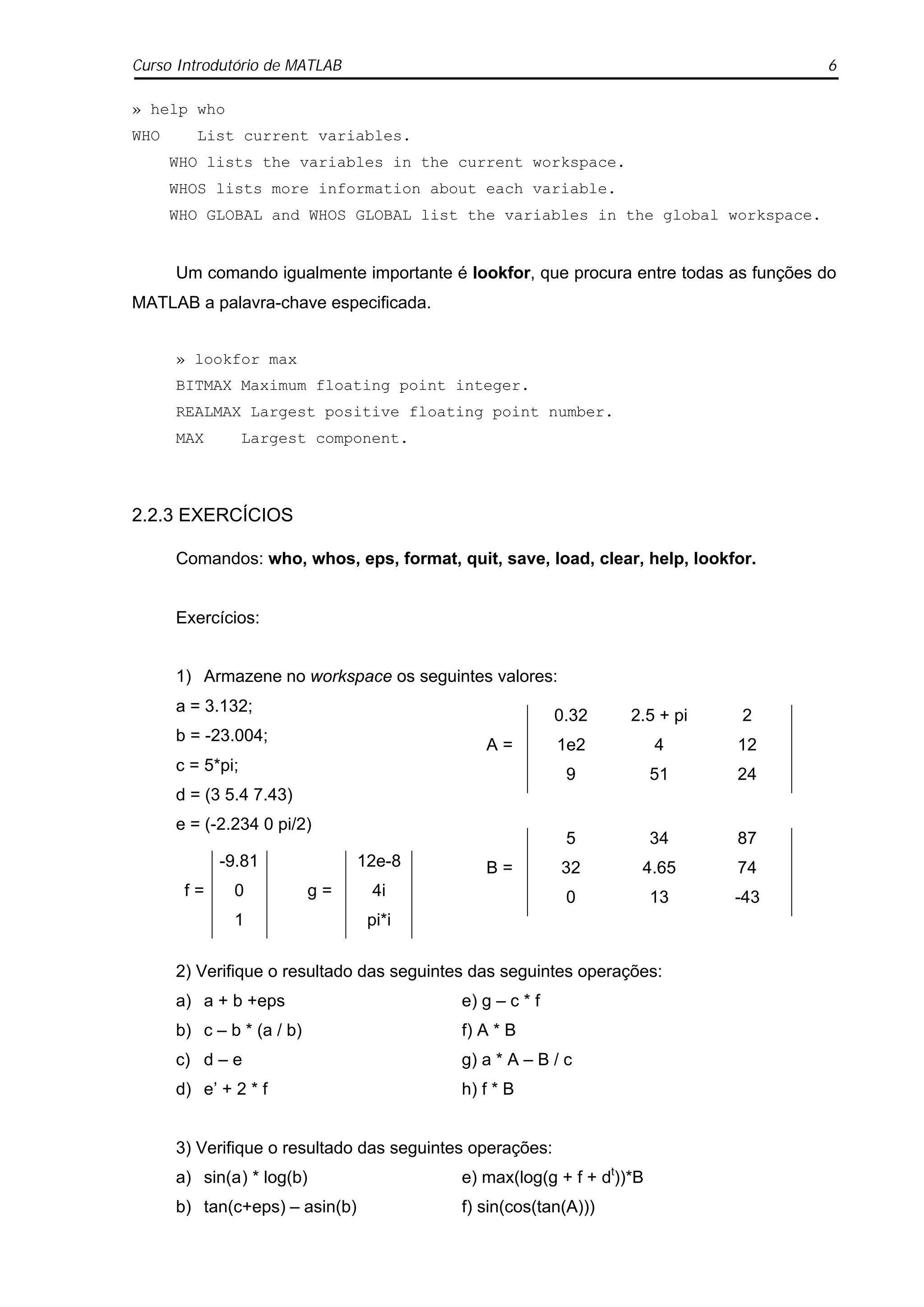 Tutorial matlab | PDF