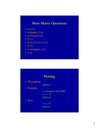 Tutorial matlab | PDF
