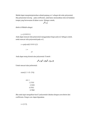 Matlab Tutorial | PDF