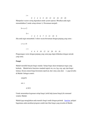 Tutorial matlab | PDF