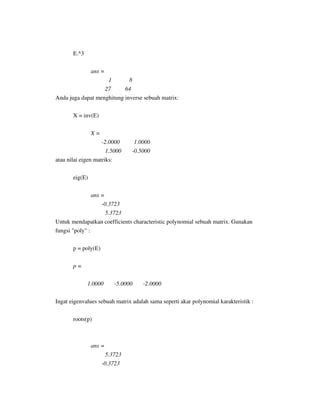 Tutorial matlab | PDF