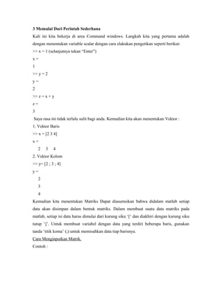 Tutorial Matlab | DOC
