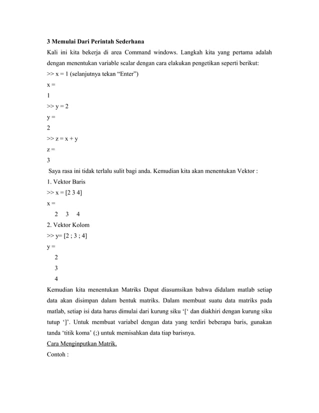 Tutorial Matlab | DOC