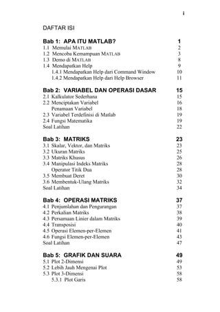 Tutorial Praktis Belajar Matlab Teguh W | PDF