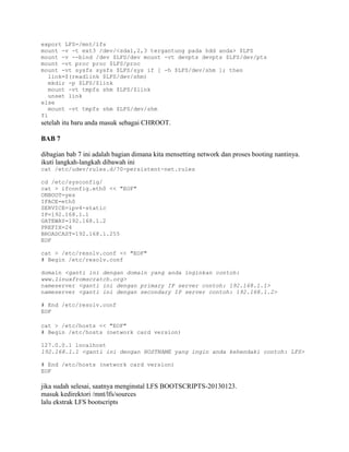 Tutorial membangun linux from scratch dari awal | PDF