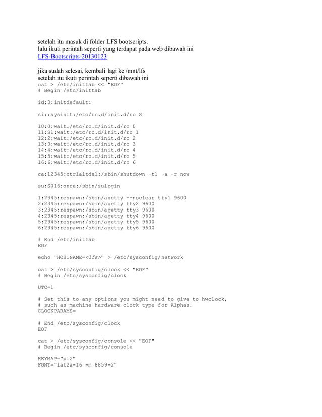 Tutorial membangun linux from scratch dari awal | PDF