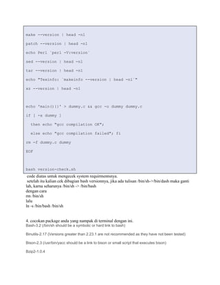 Tutorial membangun linux from scratch dari awal | PDF
