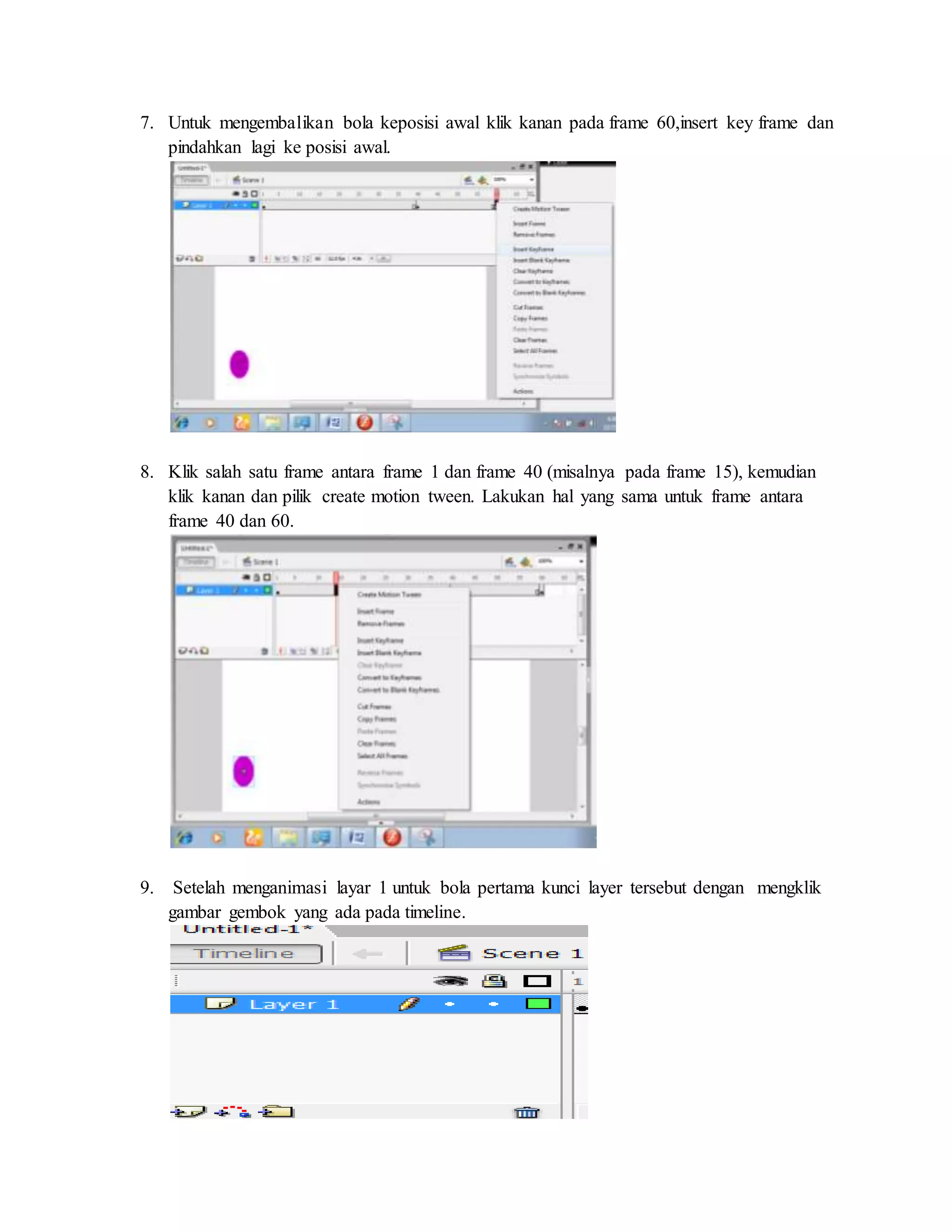 Tutorial membuat animasi tumbukan lenting sebagian | DOCX