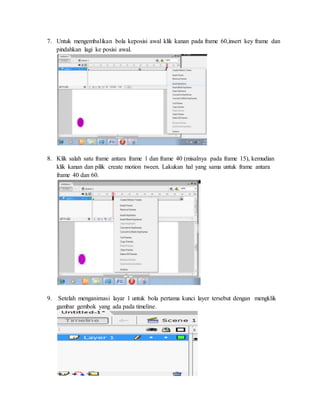 Tutorial membuat animasi tumbukan lenting sebagian | DOCX