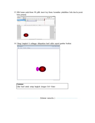 Tutorial membuat animasi tumbukan lenting sebagian | PDF