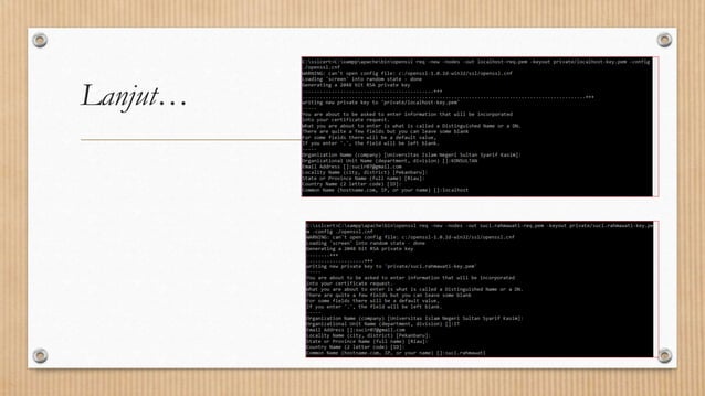 Tutorial membuat Certificate Authority menggunakan Virtual host + ssl | PPT