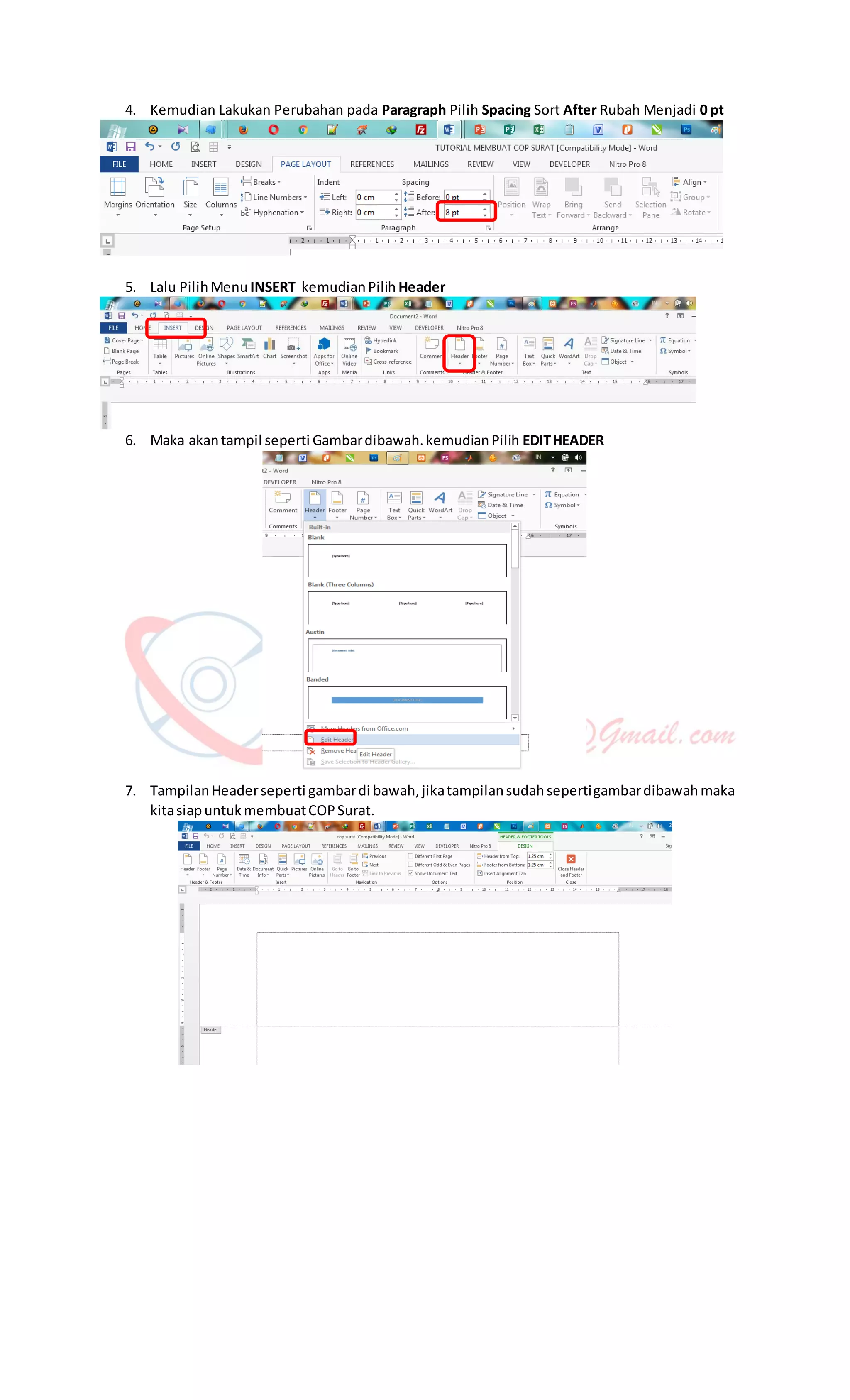 Tutorial membuat cop surat | PDF