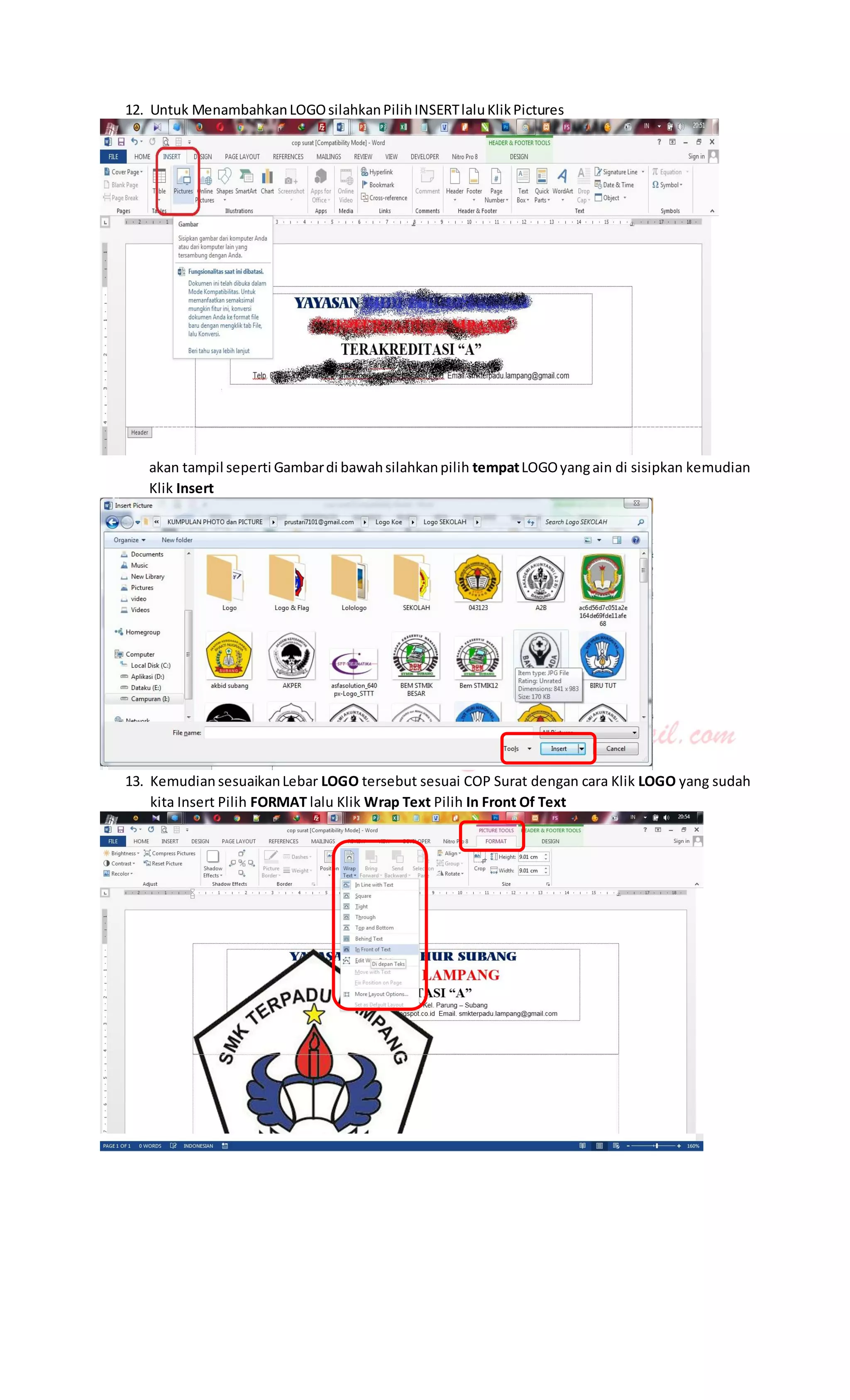 Tutorial membuat cop surat | PDF | Free Download