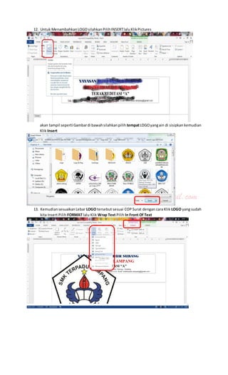 Tutorial membuat cop surat | PDF