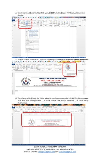 Tutorial membuat cop surat | PDF
