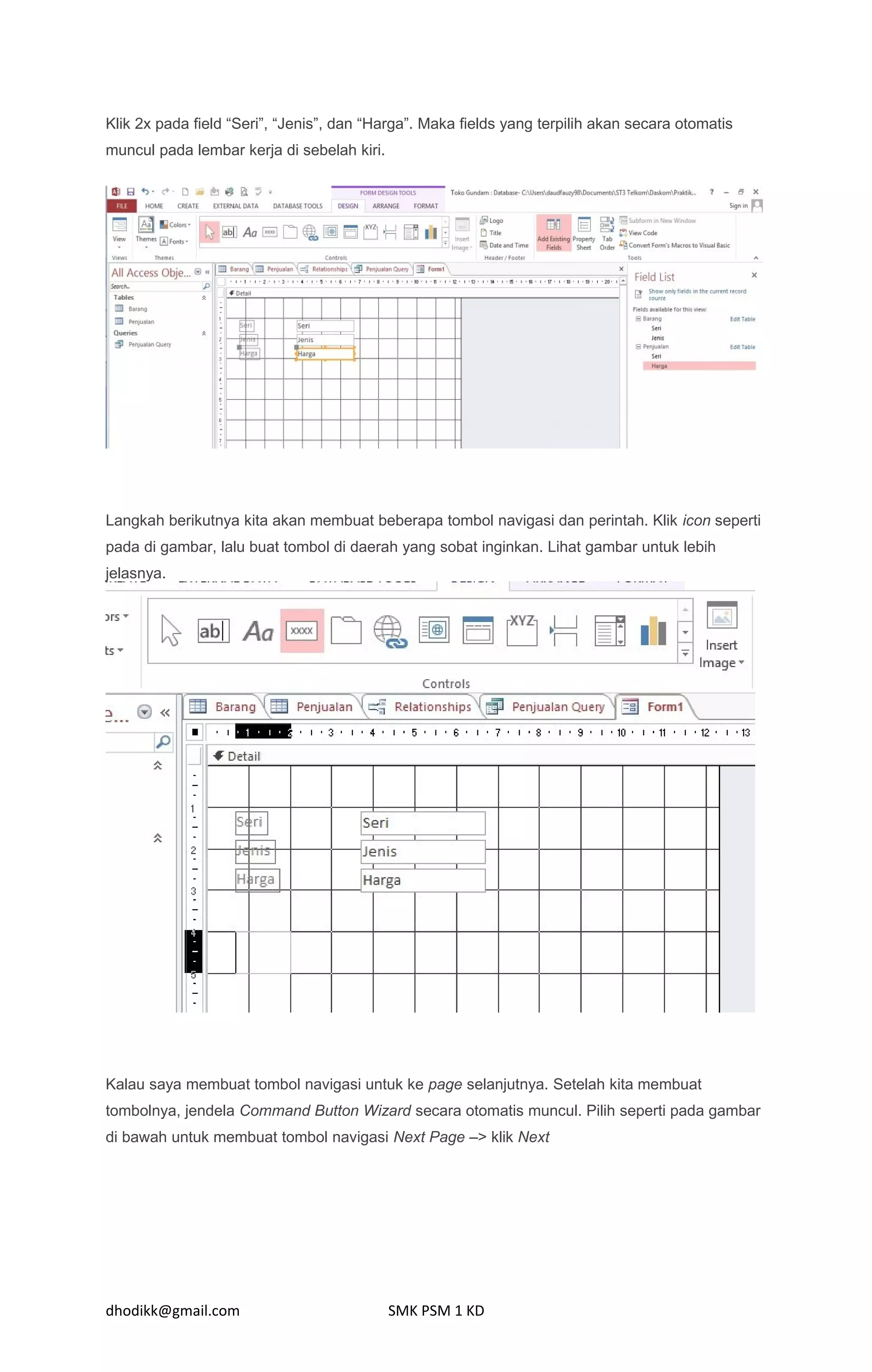Tutorial membuat database menggunakan ms access | DOC